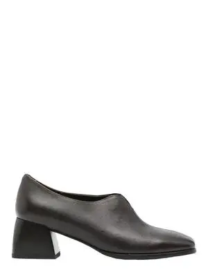 LINDA BAUMANN Square-toe Block-heel Pumps - Brown