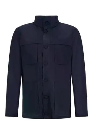 Herno High-neck Shirt Jacket - Blue
