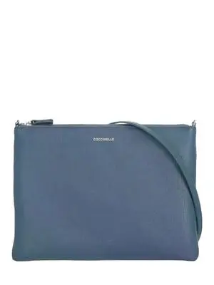 COCCINELLE Logo-print Leather Clutch Bag - Blue