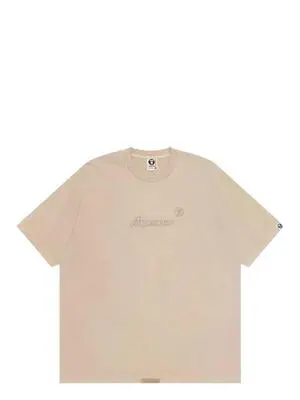 AAPE BY *A BATHING APE Logo-embroidered Camouflage-panel T-shirt - Neutrals
