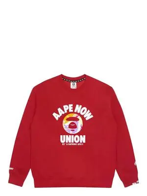 AAPE BY *A BATHING APE Moonface Camo-graphic Sweater - Red