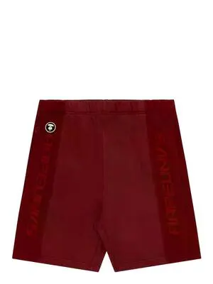 AAPE BY *A BATHING APE Moonface Embroidered Sweat Shorts - Grey