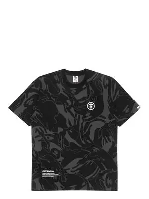 AAPE BY *A BATHING APE Moonface Camo-print T-shirt - Black