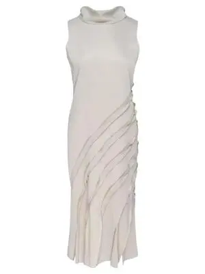CLUB21 COLLECTION Ava Ruffled Dress - Neutrals