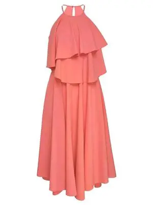 CLUB21 COLLECTION Veronica Layered Halterneck Dress - Orange