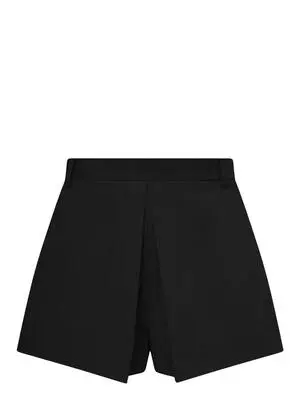 PUSHBUTTON Pleated A-line Shorts - Black