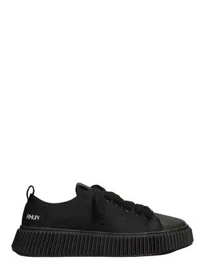 RHUN Treble Triple Ribbed-sole Shell-toe Sneakers - Black