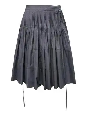 PUSHBUTTON Tiered Pleated Skirt - Grey