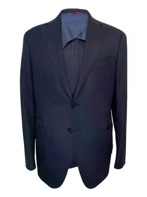 Luciano Barbera Hopsack Wool Jacket - Blue