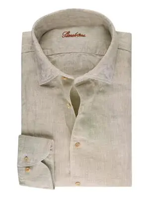 STENSTROMS Cut-away Collar Shirt - Neutrals