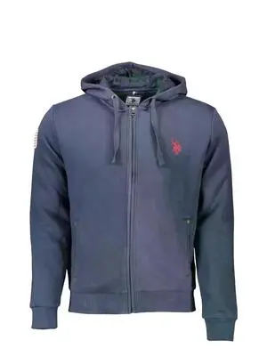 U.s. Polo Assn. Embroidered Logo Zip-up Hoodie - Blue