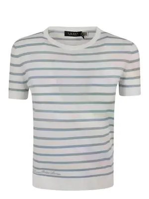 Ralph Lauren Striped Knit T-shirt - White