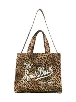 MC2 SAINT BARTH Leopard-print Tote Bag - Neutrals