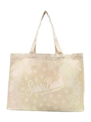 MC2 SAINT BARTH Paisley-print Beach Bag - Neutrals
