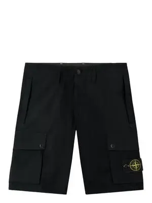 Stone Island Compass-badge Cargo Shorts - Black