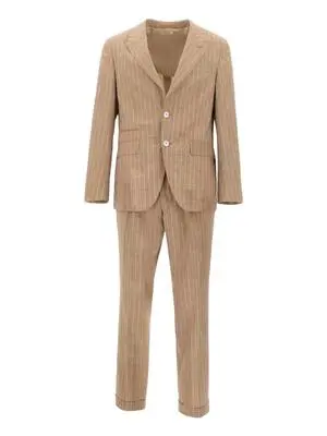 BOSS Pinstriped Suit - Neutrals