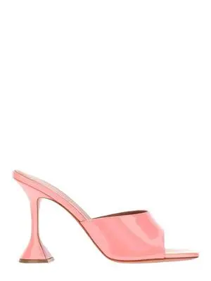 Amina Muaddi Lupita Patent Leather Mules - Pink
