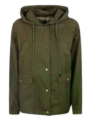 Herno Hooded Drawstring Jacket - Green