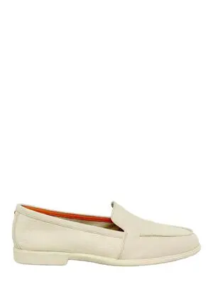 Santoni Grain-texture Leather Loafers - Neutrals