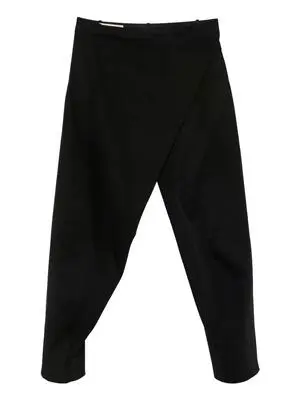 JIYONGKIM Wrap-front Trousers - Black