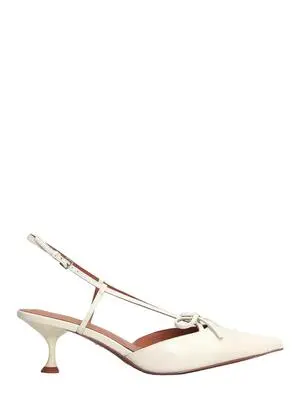 Lola Cruz Audrey Bow-detail Slingback Pumps - Neutrals
