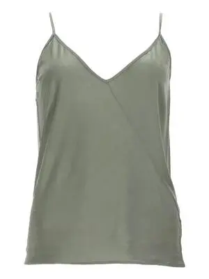 Rick Owens Asymmetric-seam V-neck Top - Grey