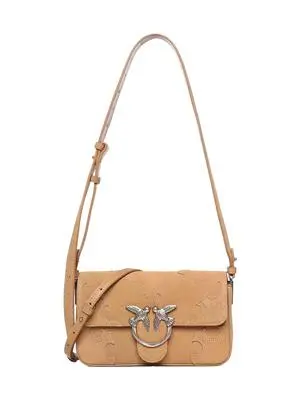Pinko Logo-plaque Cross Body Bag - Neutrals