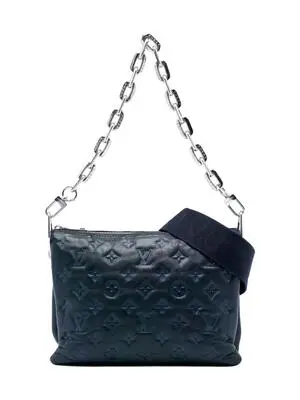 LOUIS VUITTON Monogram Embossed Puffy Lambskin Coussin PM Satchel