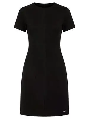 Calvin Klein Crew-neck Mini Dress - Black