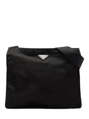 Prada Tessuto Zip Top Crossbody Bag Black