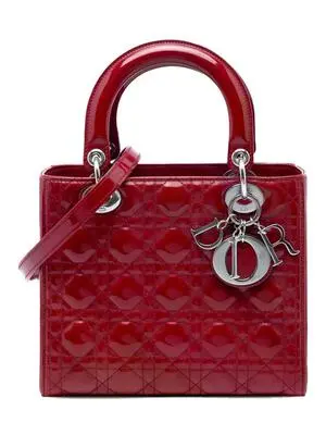 Dior 2014 Medium Cannage Lady Satchel - Red