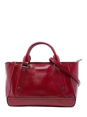 Burberry Somerford Convertible Tote Satchel - Red
