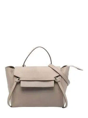 Celine 2015 Mini Grained Calfskin Belt Bag Satchel - Neutrals