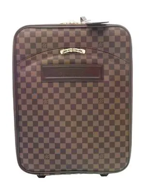 LOUIS VUITTON 2003 Damier Ebene Pegase 45 Travel Bag - Brown