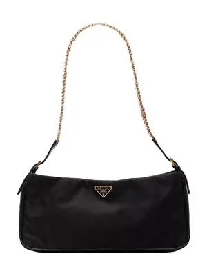 Prada Tessuto Chain Shoulder Bag - Black