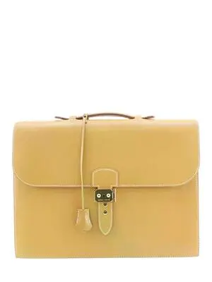 Hermès 1999 Barenia Sac A Depeches 38 Business Bag - Yellow
