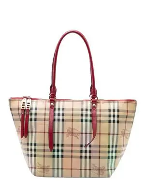 Burberry Small Haymarket Check Coated Canvas Salisbury Tote Bag - Neutrals