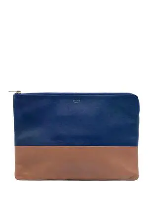 Celine 2015 Bicolor Lambskin Solo Clutch Bag - Blue