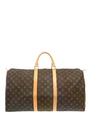 LOUIS VUITTON 1997 Monogram Keepall 55 Travel Bag Brown