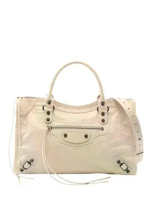 Balenciaga Motocross Classic City M Satchel - Neutrals