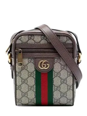 Gucci Mini Gg Supreme Ophidia Crossbody Bag - Neutrals