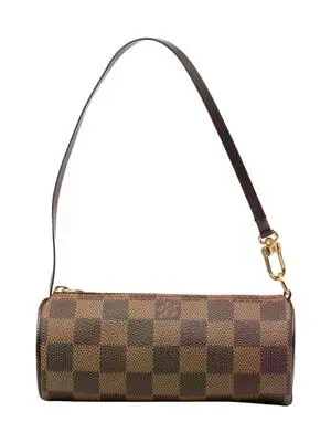 LOUIS VUITTON Damier Ebene Papillon Pochette Handbag - Brown