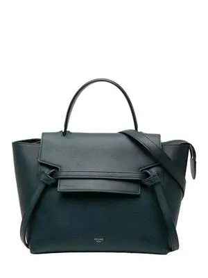 Celine 2017 Micro Grained Calfskin Belt Bag Satchel - Blue