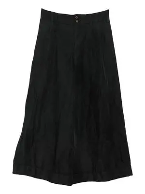 Comme Des Garçons Crinkled Wide-leg Trousers - Black