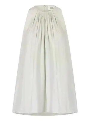 Loulou De Saison Liao Gathered Flaring Blouse - Neutrals