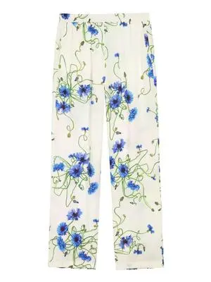 Stella McCartney Floral-print Trousers - Neutrals