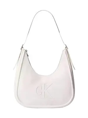 Calvin Klein Logo-embossed Shoulder Bag - White