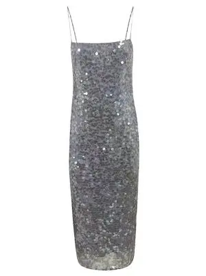 Ralph Lauren Sequin-embellished Spaghetti-strap Dress - Blue