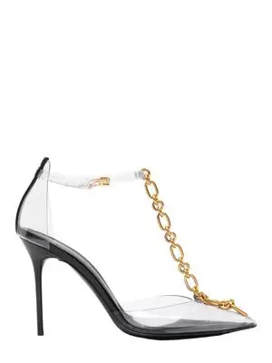 Balmain Chain-link Transparent Pumps - White