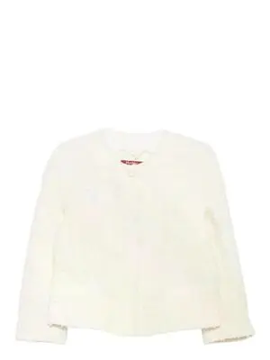 Max Mara Camice Bouclé Frayed-edge Jacket - Neutrals